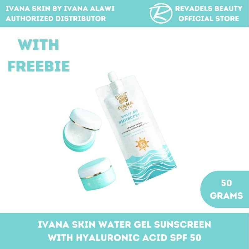 Ivana Skin Water Gel Sunscreen Hyaluronic Acid Serum with SPF50 ...