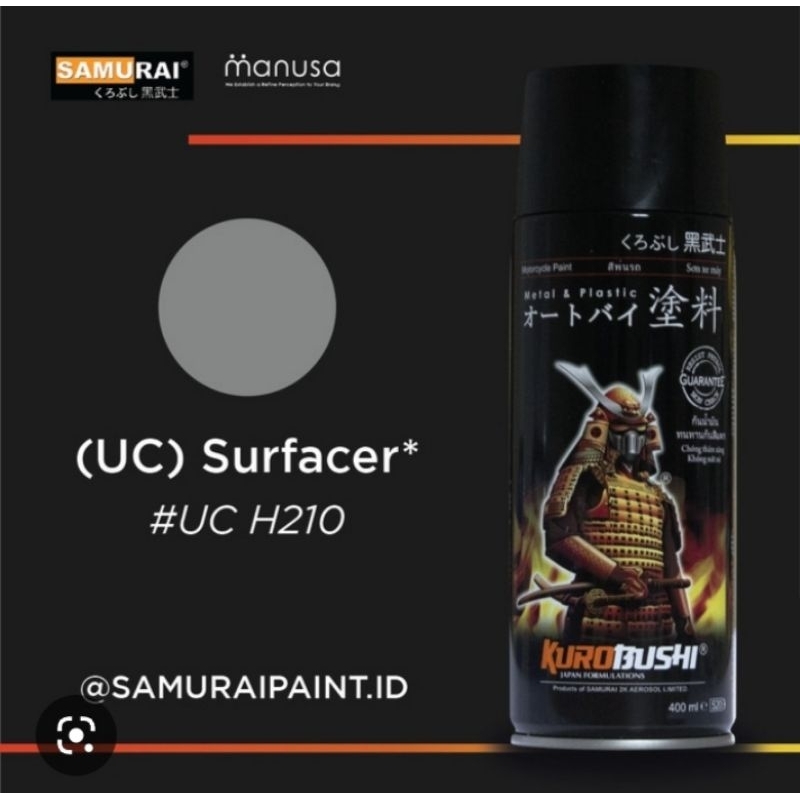 Samurai Paint UC H210 Surfacer Primer Grey 400ml | Shopee Philippines