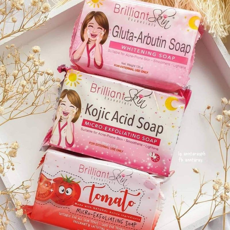 BRILLIANT SKIN KOJIC SOAP | GLUTA ARBUTIN SOAP | TOMATO SOAP | BLACK ...