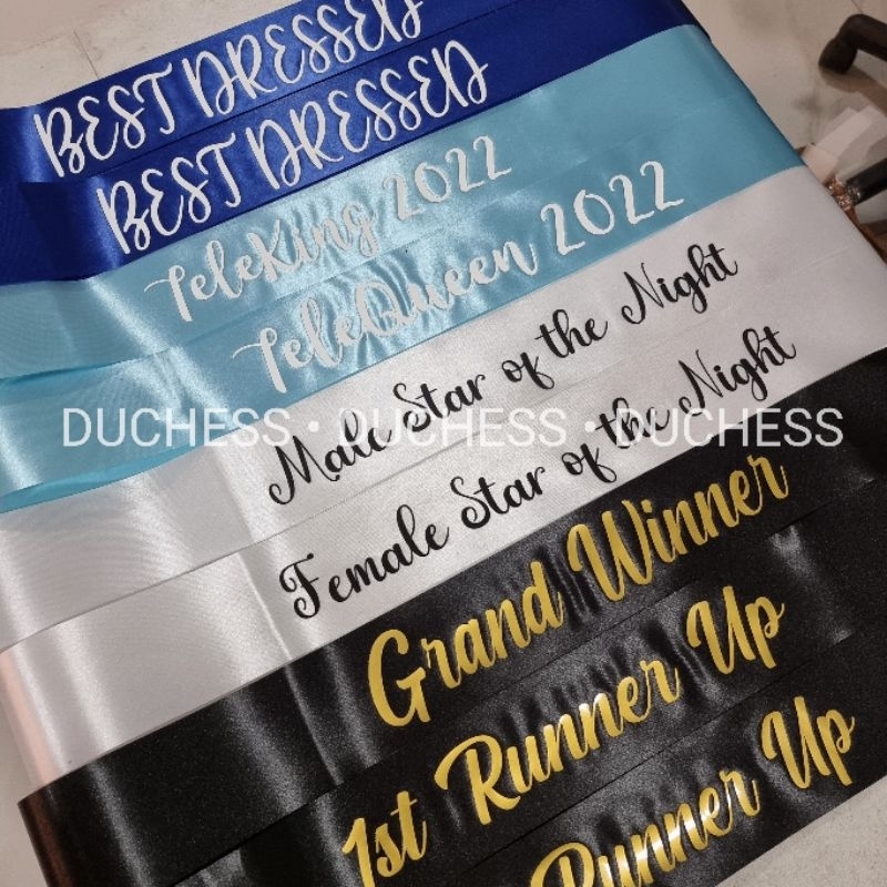 Customized Awards Sash Pageant Sash Best Dressed Sash Star of the Night ...
