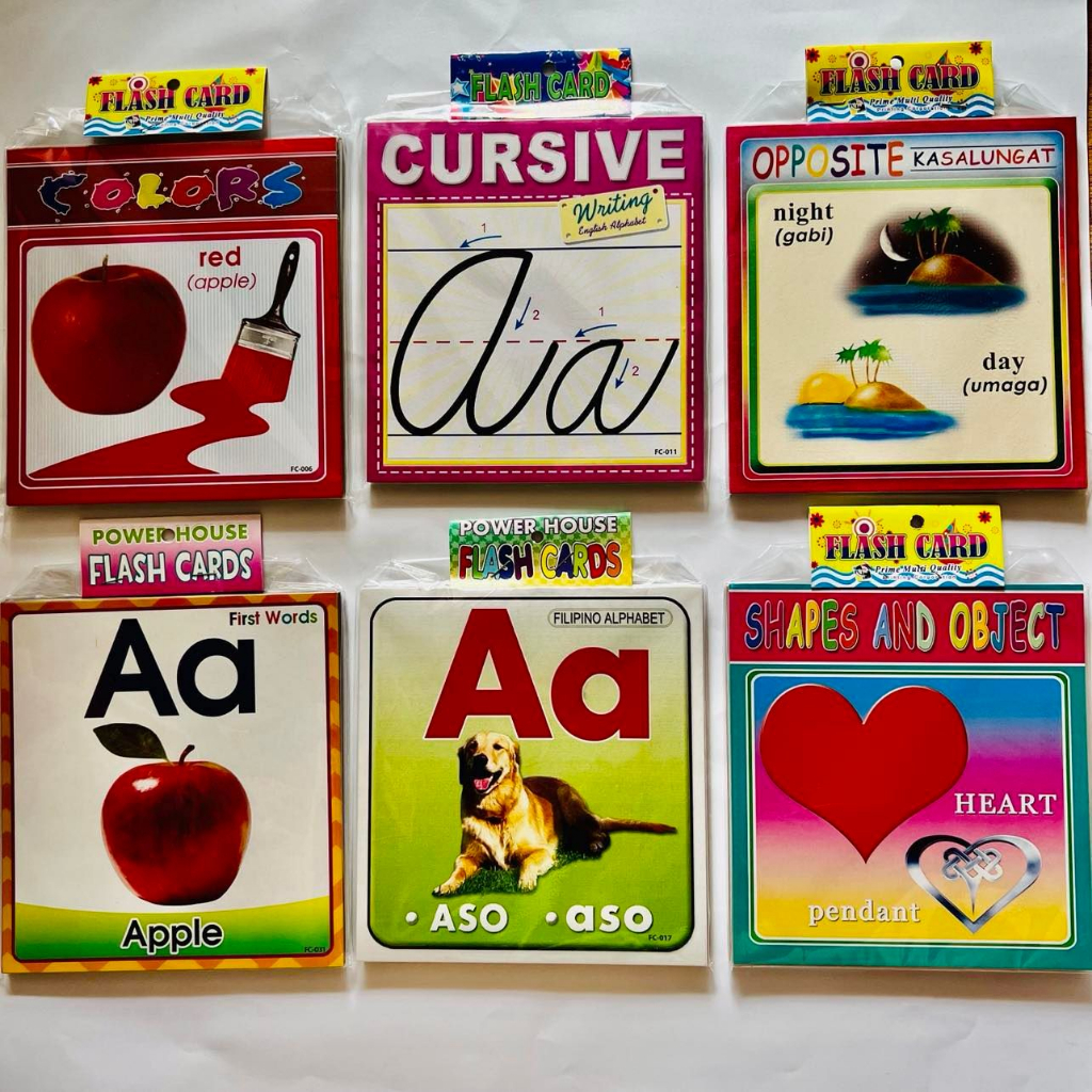 FLASH CARDS ALPHABET/FILIPINO ALPHABET/CURSIVE/OPPOSITE/SHAPES AND ...
