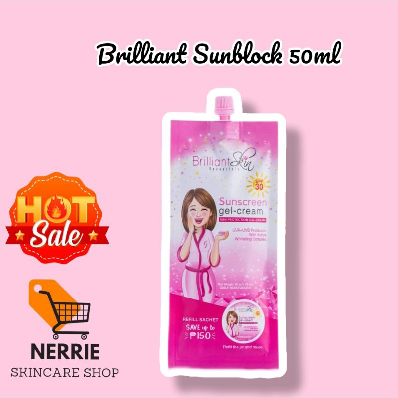 Brilliant Sunscreen Gel cream 50g CLASSIC | Shopee Philippines