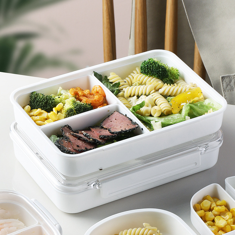 Minimalist White Airtight Food Container Tupperware Microwave Lunch Box ...