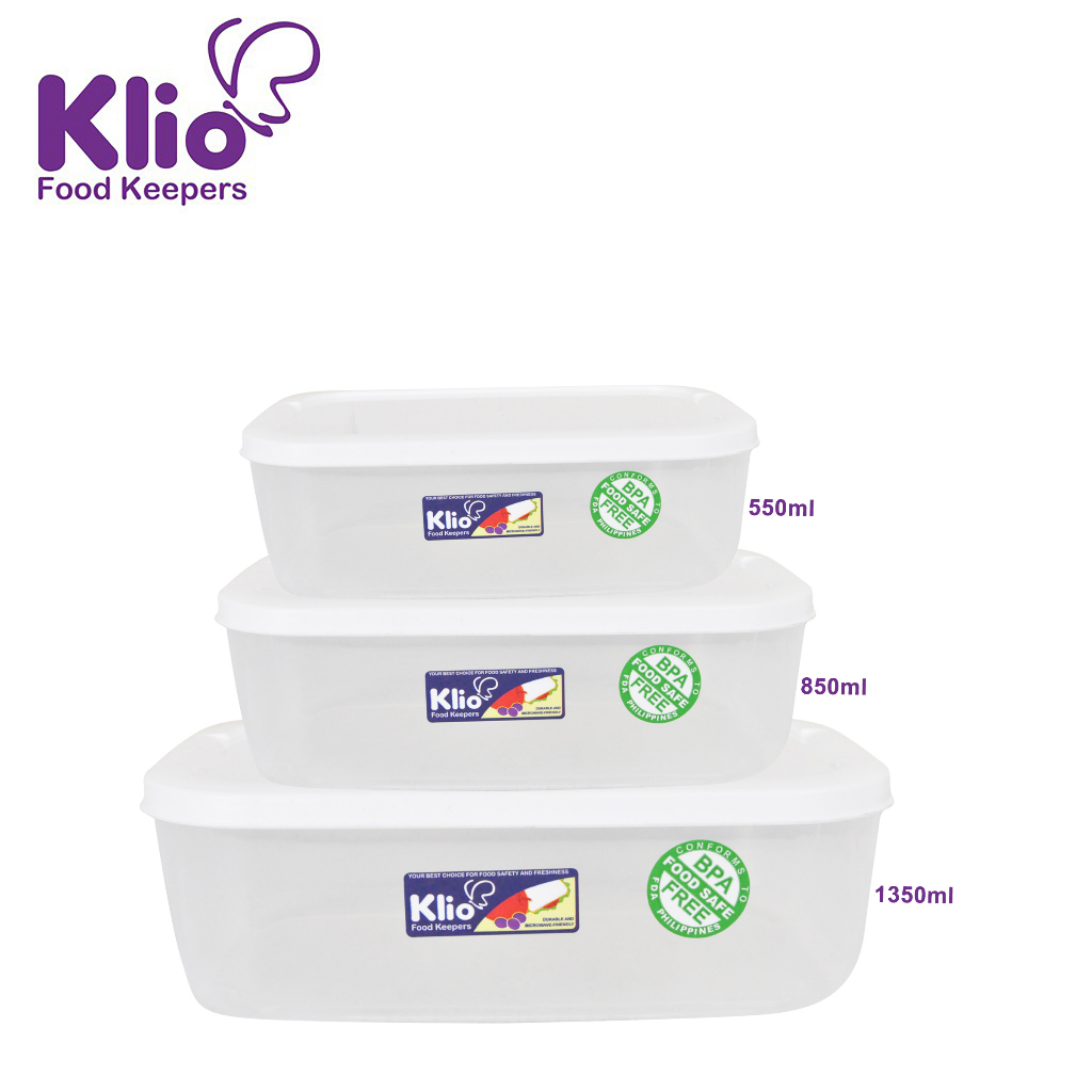 KLIO by Winland Rectangular Stackable Food Keeper Kitchenware Container ...