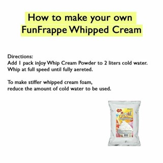 Whipped Cream Powder Injoy Fun Frappe Cream Powder 500g | Shopee ...