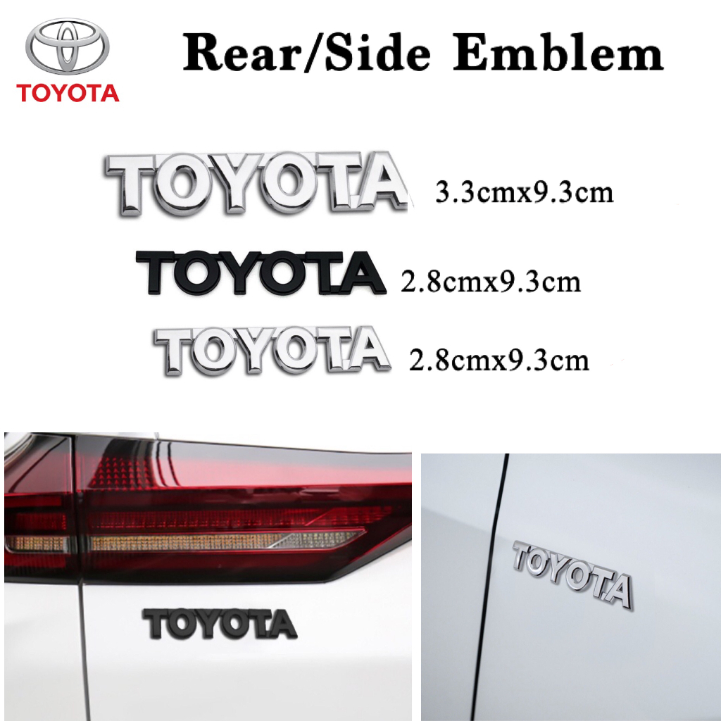 COS 1pc Toyota Car Rear Trunk Emblem Badge Sticker Decal (GOOD QUALITY ...