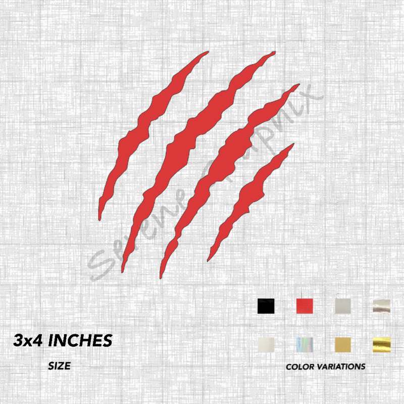 Claw Scratch Sticker - Waterproof Cut Out Sticker | Shopee Philippines