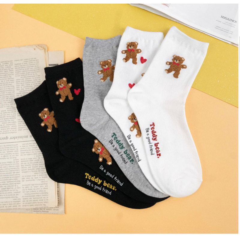 Korean Socks - Bear Scattered Socks - Iconic Socks | Shopee Philippines