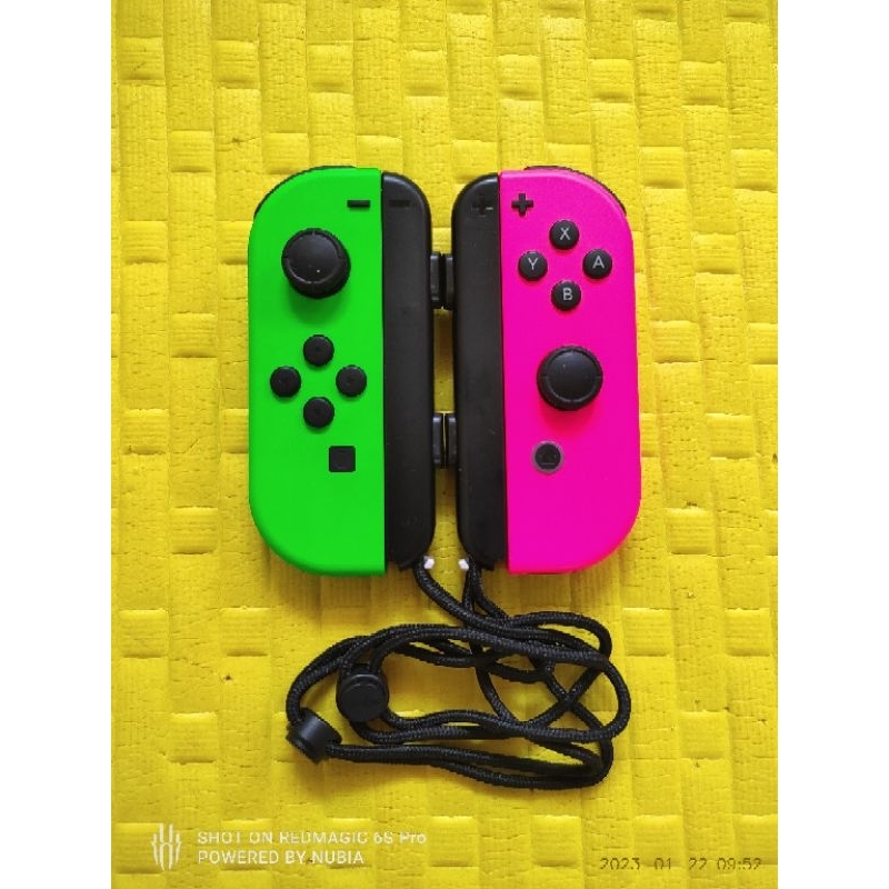 Nintendo Switch Original Joycon Splatoon Edition with Strap (No Box ...