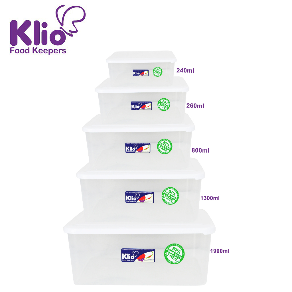 KLIO by Winland Rectangular Stackable Food Keeper Kitchenware Container ...