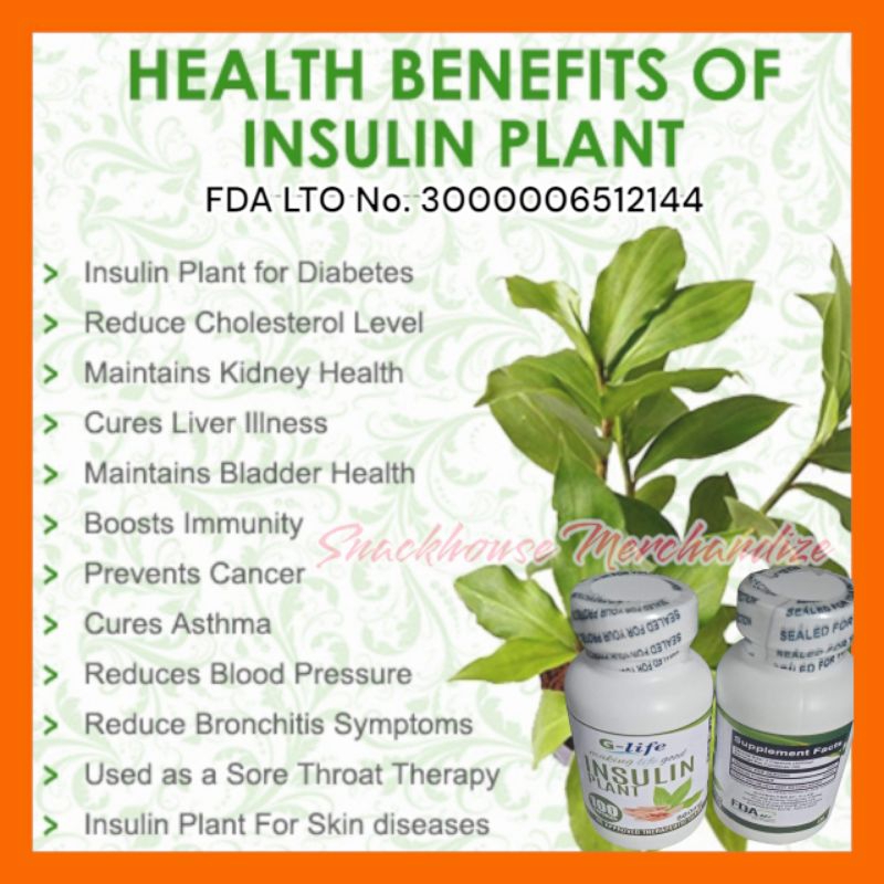 **COD G-LIFE INSULIN PLANT 100 CAPSULES 500mg | Shopee Philippines
