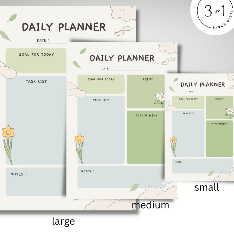 Pastel Green Theme Daily Planner Notepad | Shopee Philippines