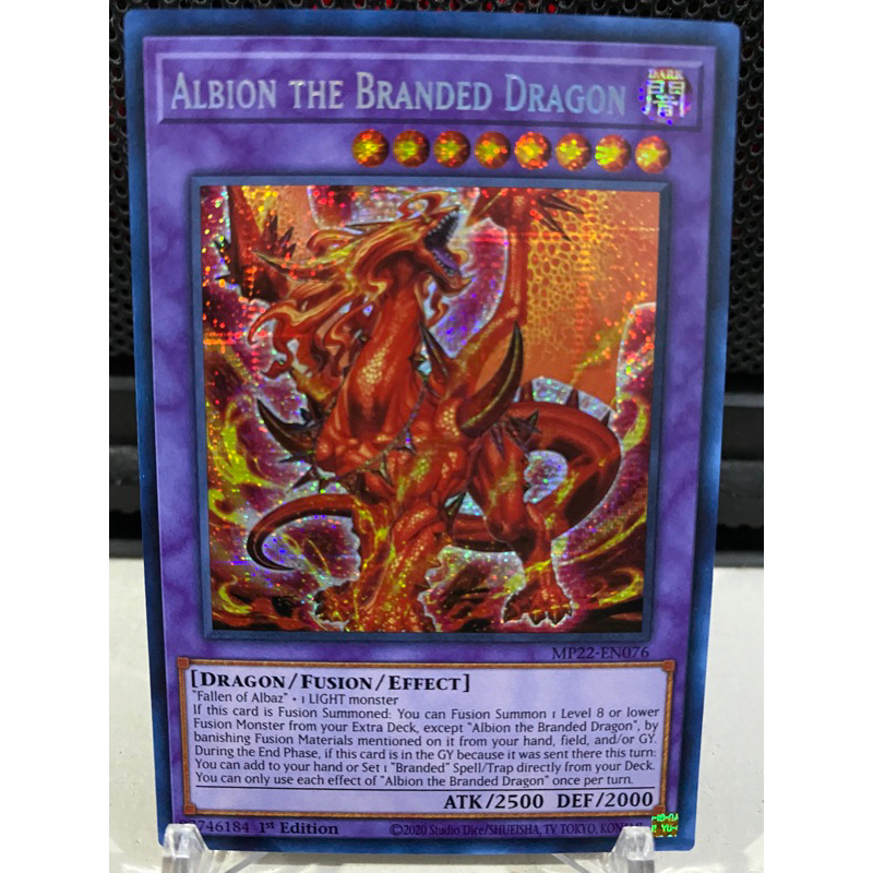 Albion the Branded Dragon - MP22-EN076 - Prismatic Secret Rare 1st ...