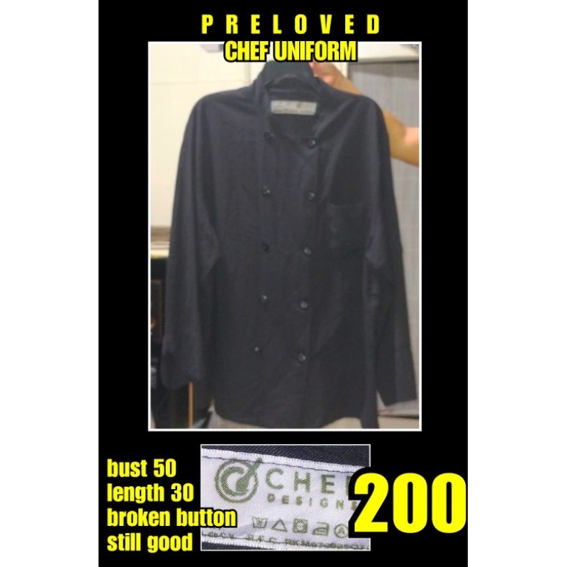 PRELOVED US PLUS SIZE CHEF COAT & HOUSEKEEPING UNIFORM. | Shopee ...