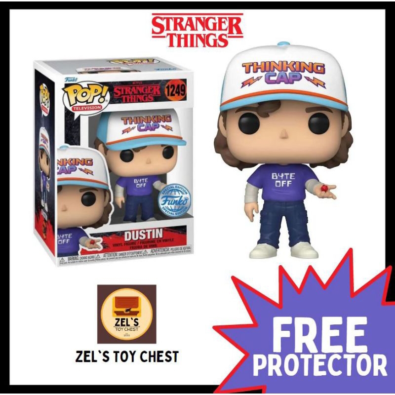 Funko Pop! Stranger Things: Dustin with Dice (FSE) with Free Protector ...