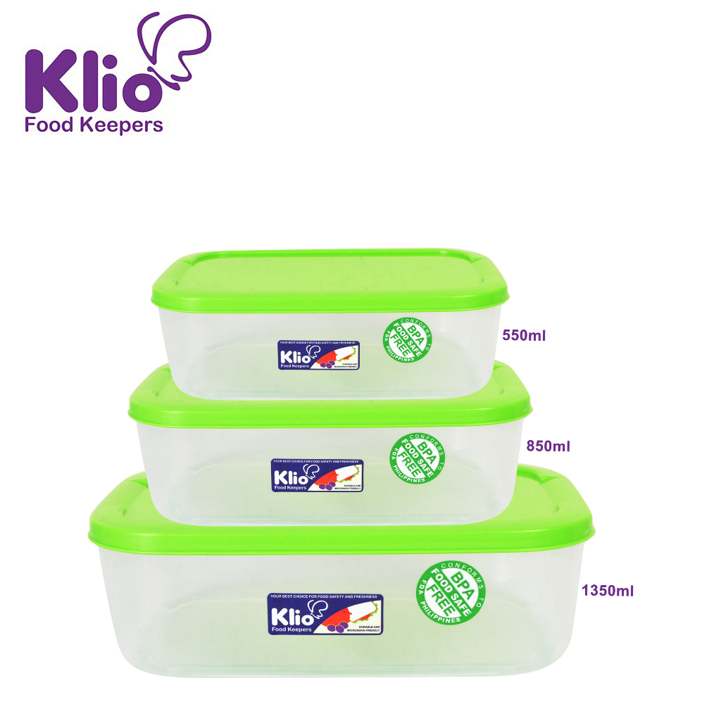 KLIO by Winland Rectangular Stackable Food Keeper Kitchenware Container ...