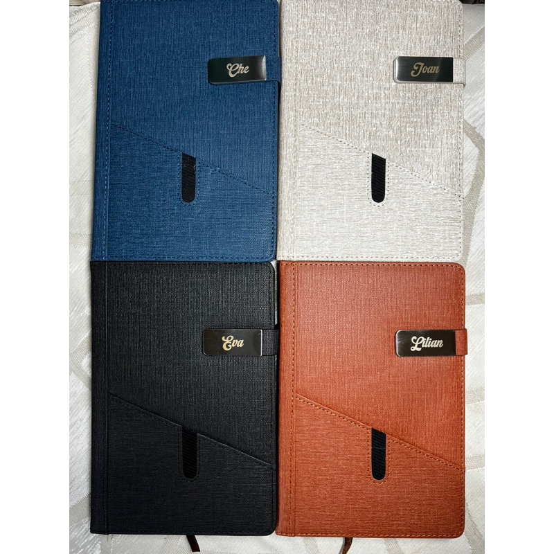 Personalized Leatherette Notebook with Pocket Free Laser Name Engrave ...