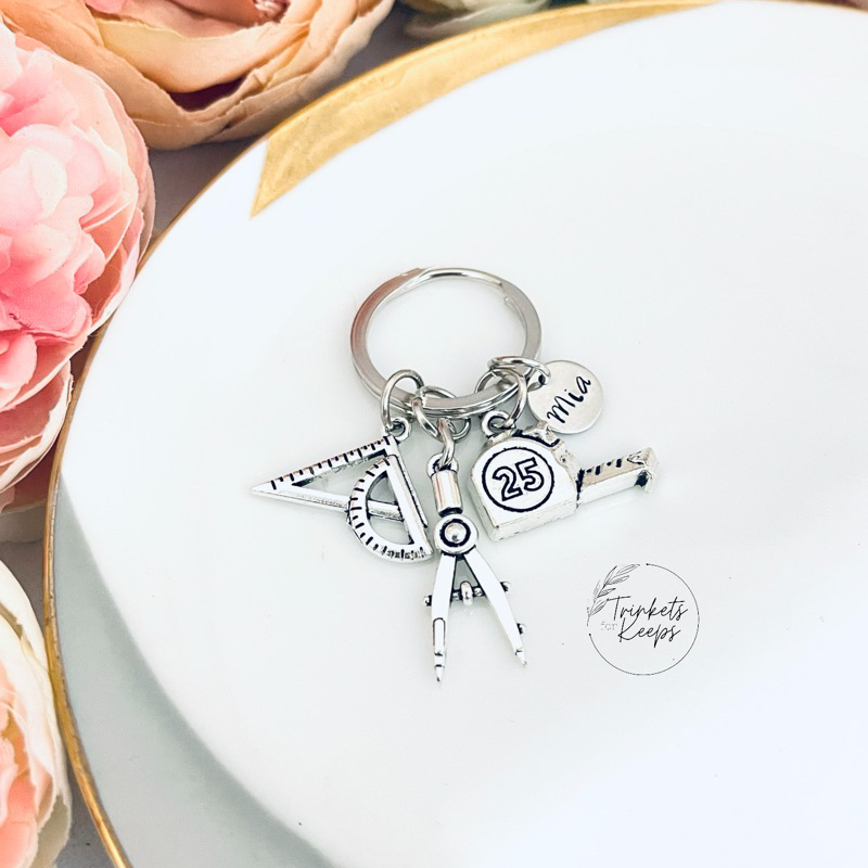 Architect Keychain • Engineer Keychain • Intial Keychain • Custom ...