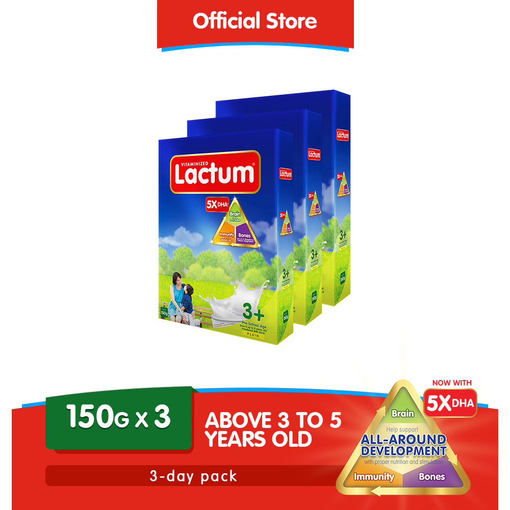 [eCom Exclusive] Lactum 3+ Plain 450g (150g x 3) Milk Drink for ...