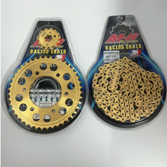 MHR RACING CHAIN SPROCKET SET FZ16/SNIPER 150 428H-43T-14T-130L ...