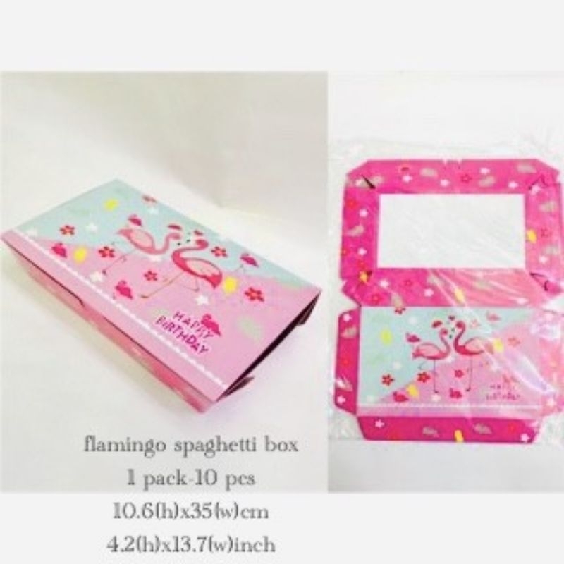flamingo style spaghetti paper meal box (10pcs) | Shopee Philippines