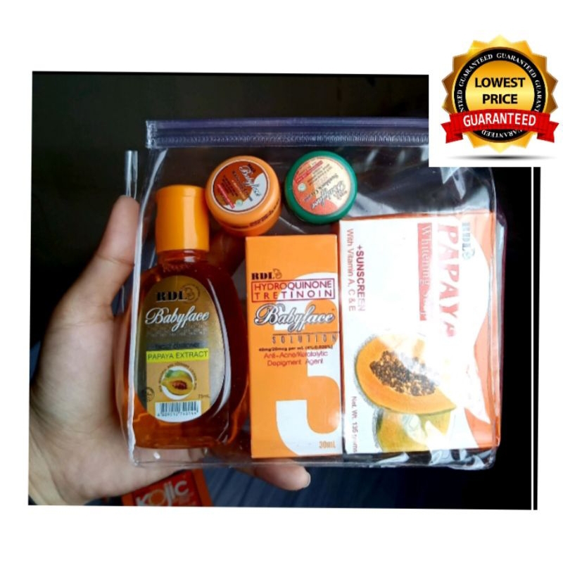 RDL Papaya Set Starter Pack Save Up to 10pesos for glass skin W/O POUCH ...