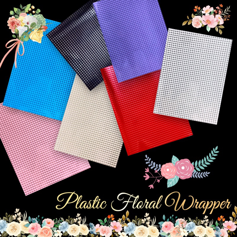 PLASTIC FLORAL WRAPPER GLOSSY CIRCLE DESIGN 10 pieces | Shopee Philippines