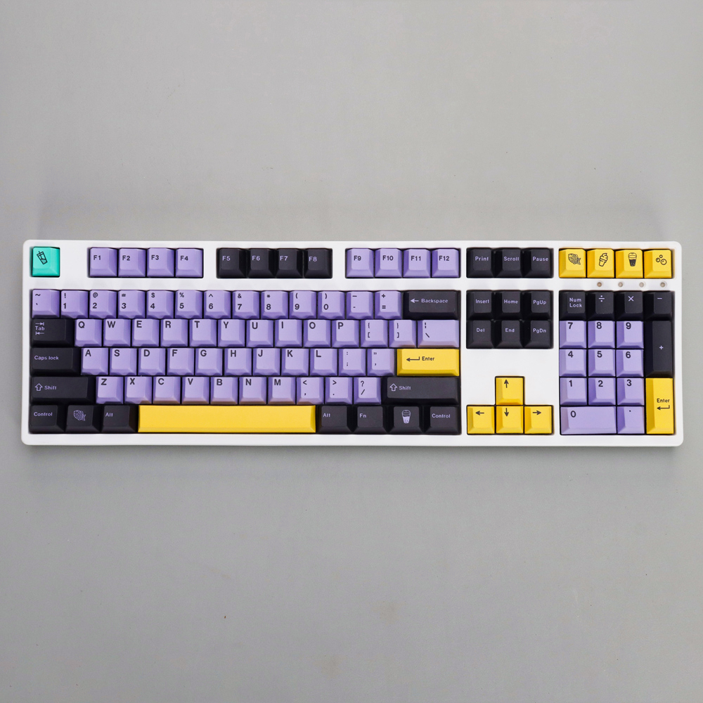 Yongqiu GMK Taro 130 Keys PBT DYE-SUB Cherry Profile Keycap For GMMK ...