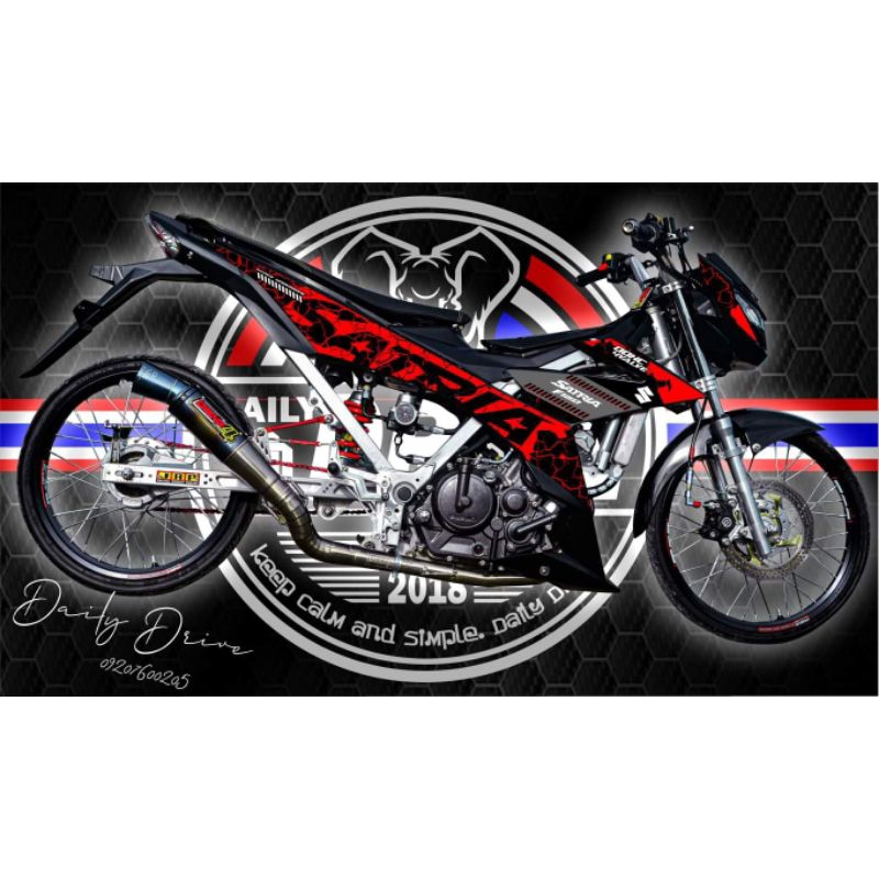 SUZUKI RAIDER 150 FI STOCK SIZE DECAL DESIGN ( SATRIA DESIGN ) | Shopee ...