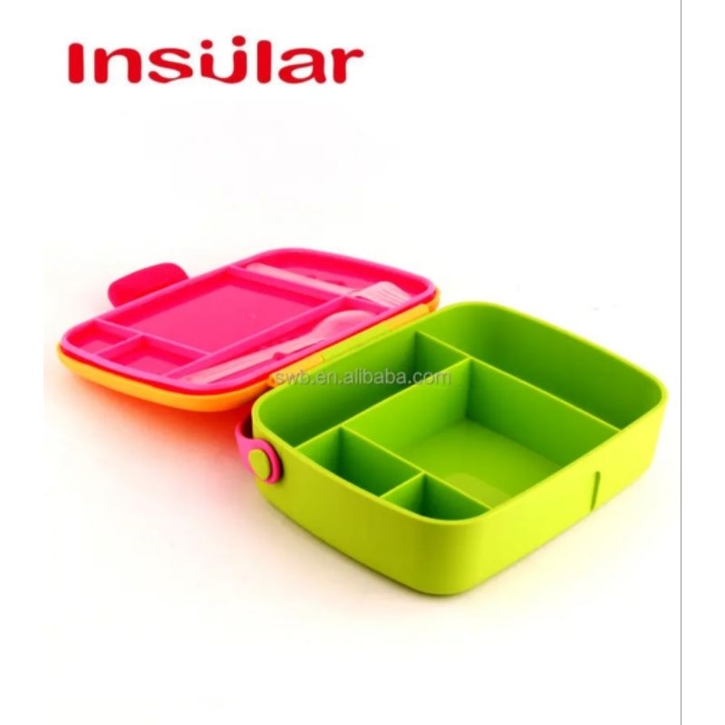 Mambo Bento Baon Lunchbox 5 Compartment with Spoon and Fork Children ...