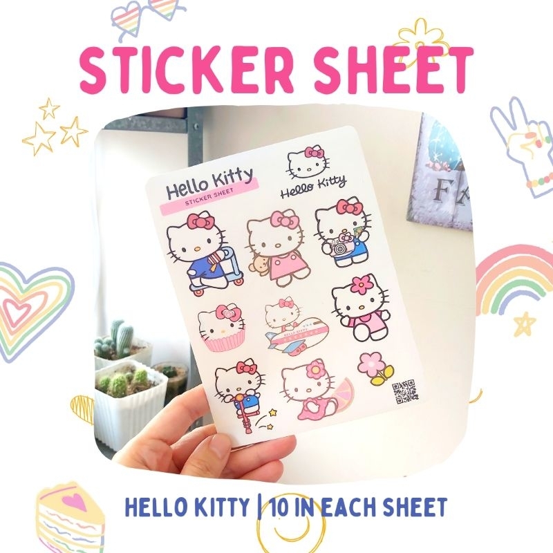 Hello Kitty Sticker Sheet | 10pcs per Sheet | Shopee Philippines