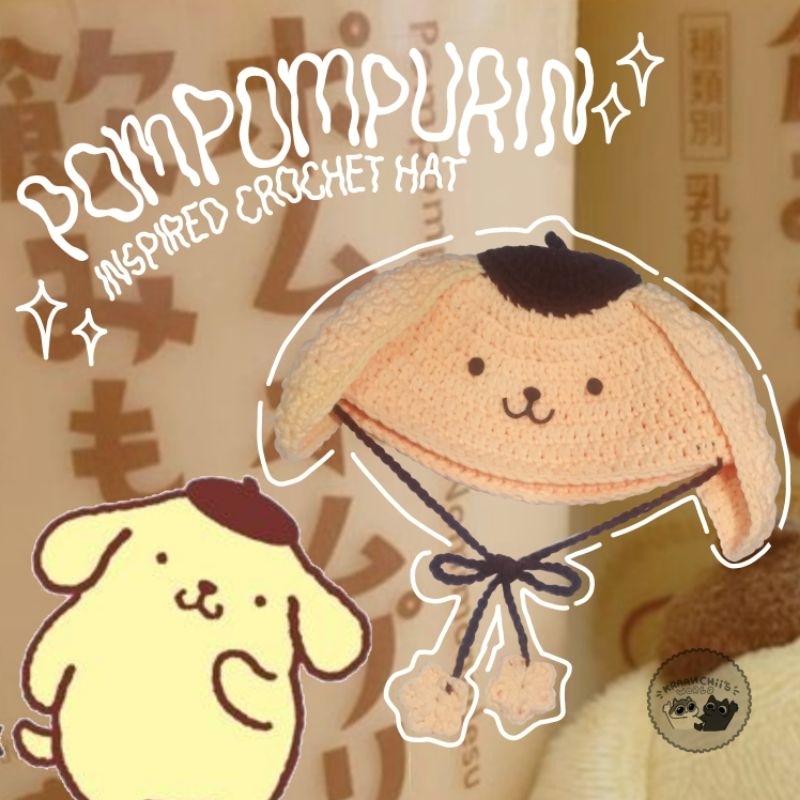 Supercute Adventures "POMPOMPURIN" Sanrio Inspired Crochet Hat by ...
