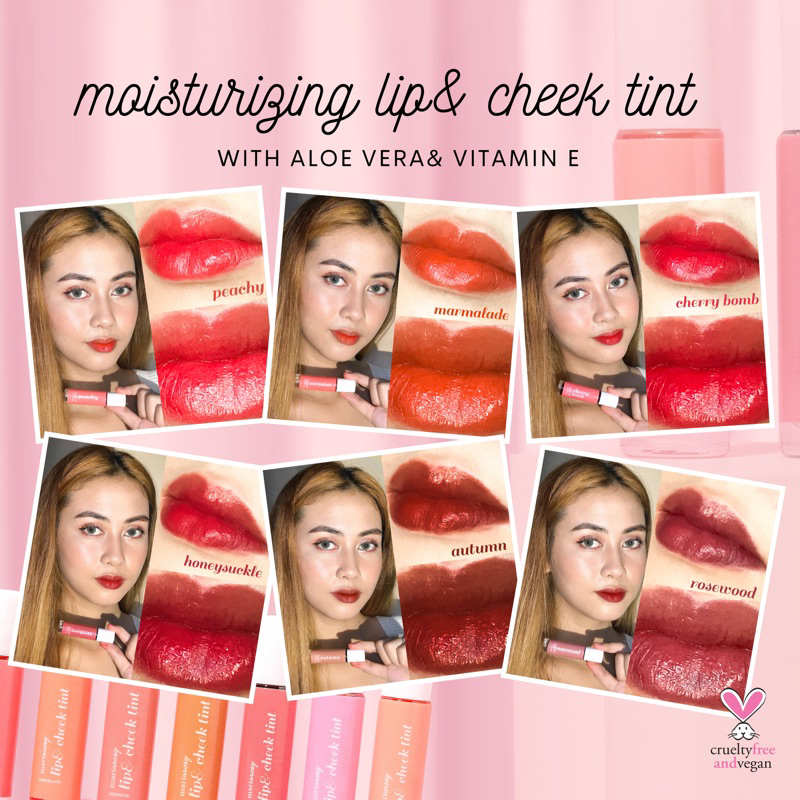 Moisturizing Lip& Cheek Tints with Aloe Vera& Vit E | Shopee Philippines