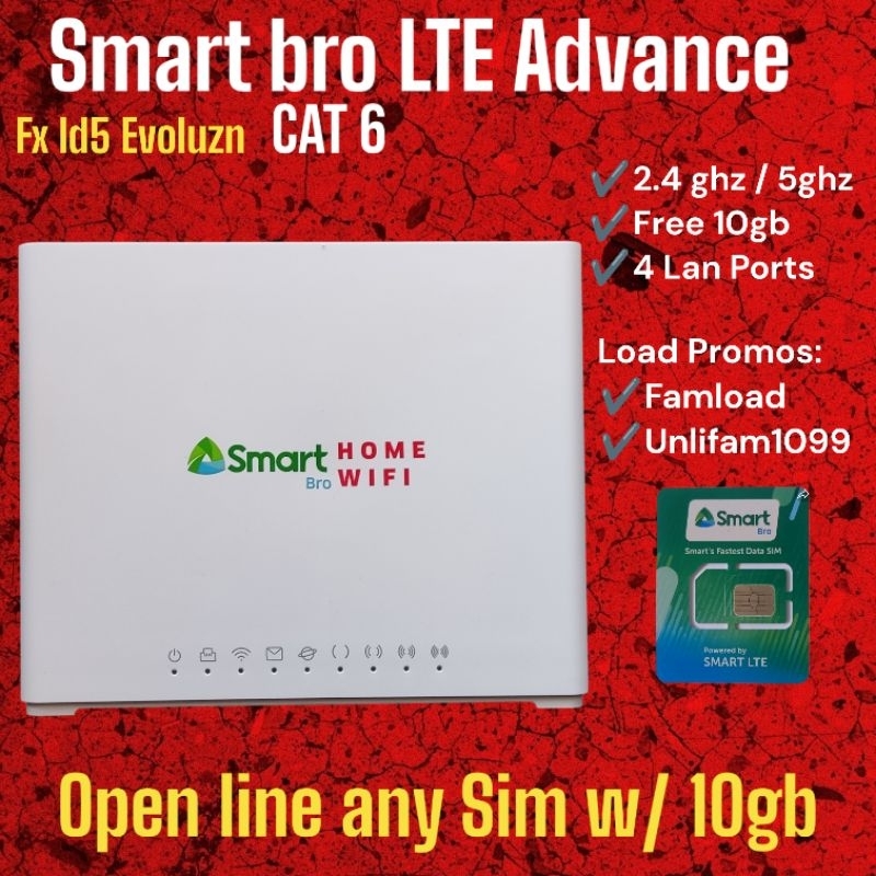 Cat 6 LTE advance Prepaid Home wifi Fx id5 Evoluzn (Open Line Any Sim ...