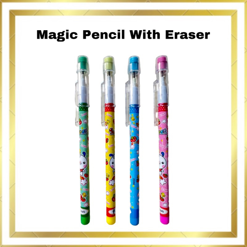 Magic Pencil with Eraser Assorted Color | Shopee Philippines