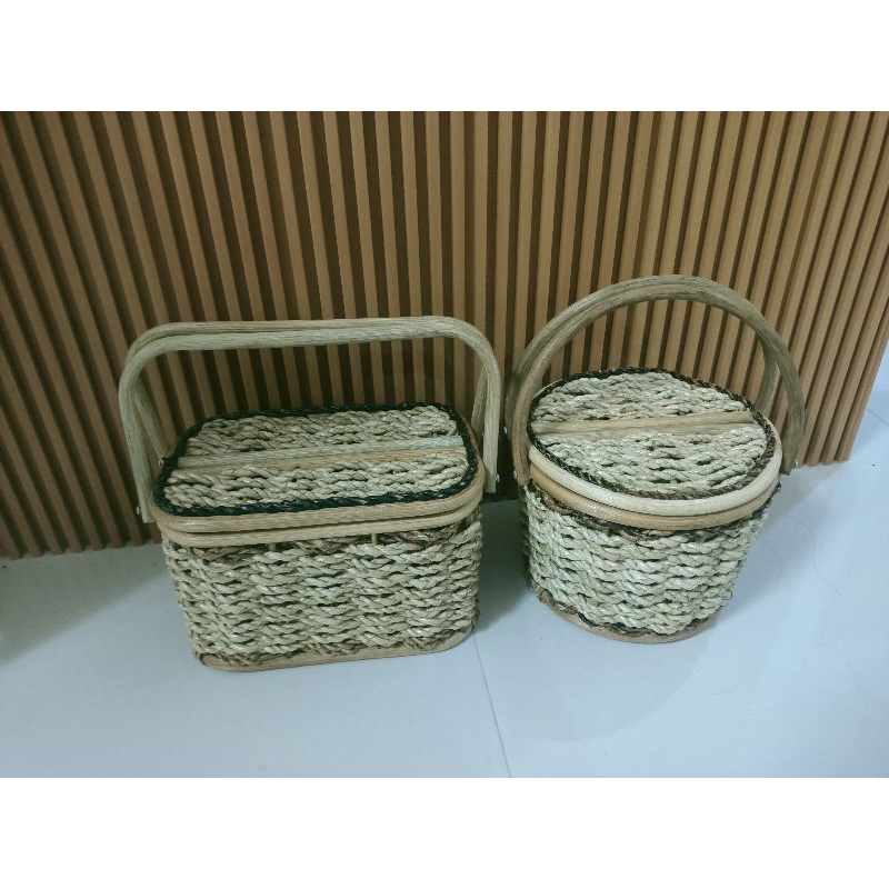 RATTAN OFFERING BASKET/COLLECTION BASKET/new look | Shopee Philippines
