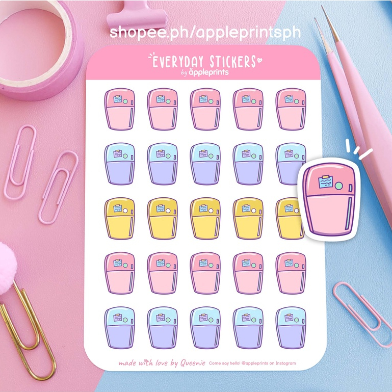 Clean Refrigerator Defrost Household Chores Matte BuJo Planner Stickers ...