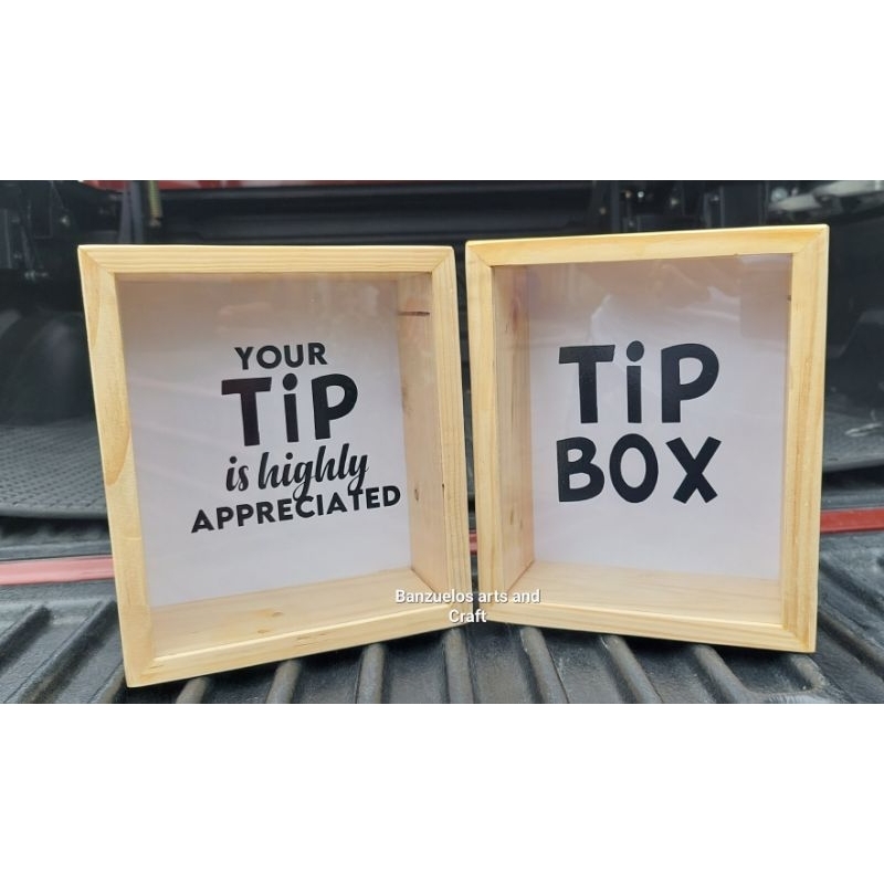 Tip Box Made from Wood and Glass | Shopee Philippines