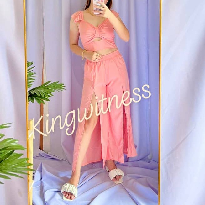AMARA TERNO SQUARE SLIT PANTS TRENDY(SMALL TO SEMI LARGE) COTTON ...