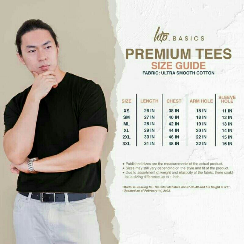 HTP Basics Men Premium Tees (Ultra Smooth) | Shopee Philippines