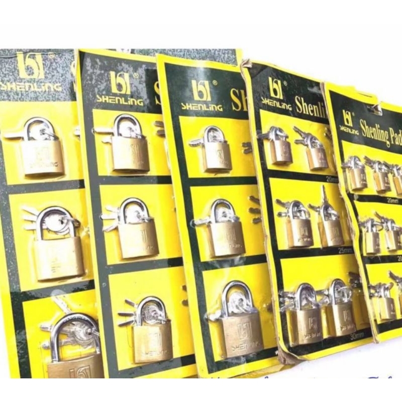 SHENLING PADLOCK 12pcs/PACK Assorted SIZE | Shopee Philippines