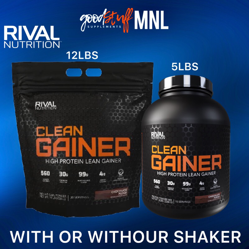 Rival Nutrition Clean Gainer 5lbs And 12lbs High Protein Lean Gainer