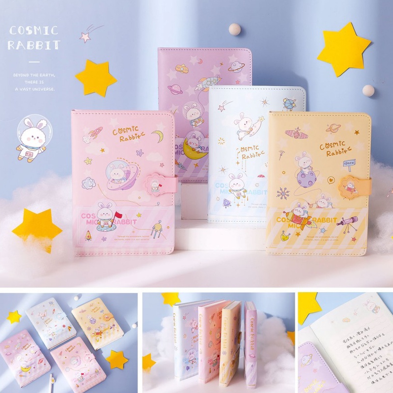 32K Cosmic Cute Rabbit Soft Leather Notebook | Shopee Philippines