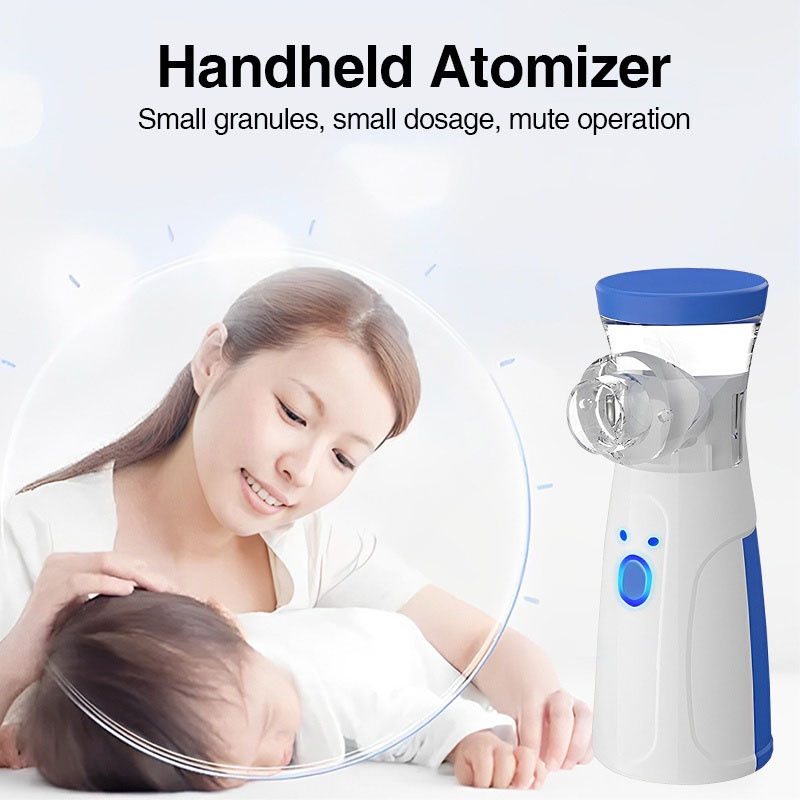 MELEDE Rechargeable Portable Nebulizer Handheld Ultrasonic Spray Asthma ...