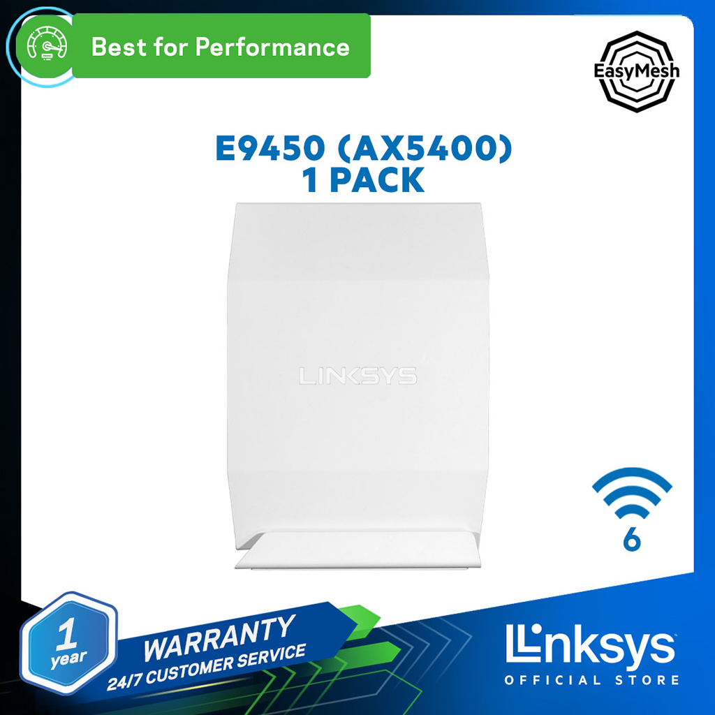 LINKSYS AX5400 (1 PACK) DUAL-BAND EASYMESH WIFI 6 ROUTER (E9450) presyo ₱10,695