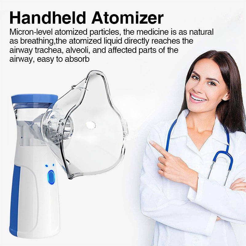 MELEDE Rechargeable Portable Nebulizer Handheld Ultrasonic Spray Asthma ...