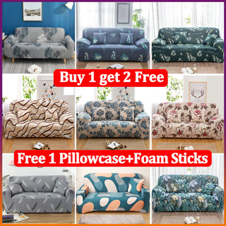 Solid Color Sofa Cover Set Armless Stretchable I Shape L Type Sala Set ...