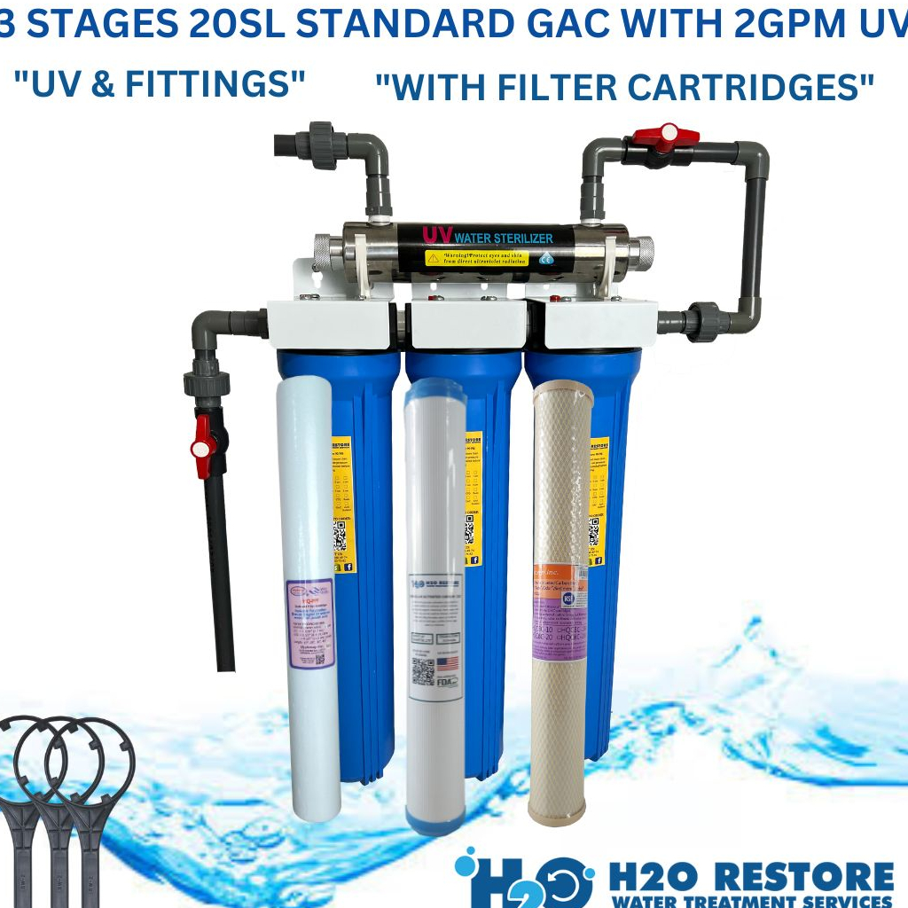 H2O-Restore 3 Stages Standard For City Water 20 Inch X 2.75 / Water ...