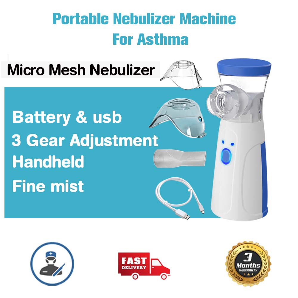MELEDE Rechargeable Portable Nebulizer Handheld Ultrasonic Spray Asthma ...