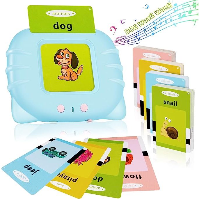 224 Deck Cards Oral Learning Flashcards Rechargeable Sensory Talking ...